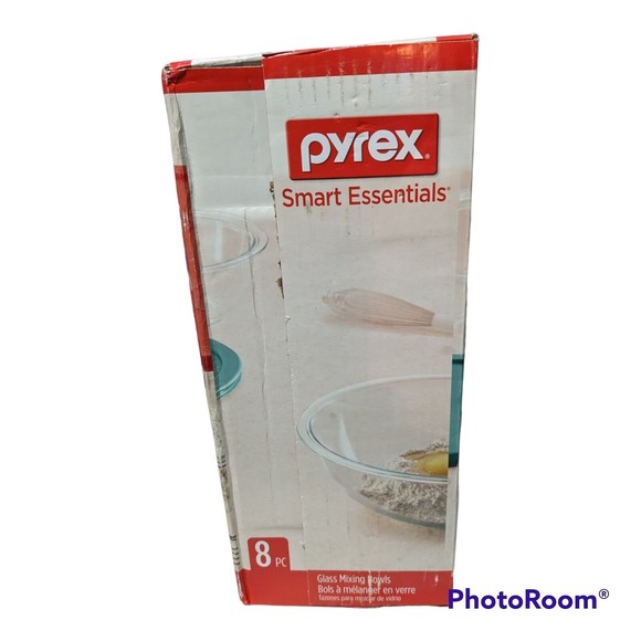 Pyrex Kitchen Pyrex Smart Essentials Glass Mixing Bowls With Lids 8pc New Poshmark